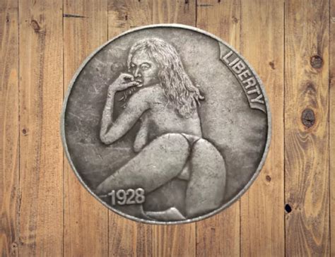 Hobo Nickel Coin Sexy Woman Sex BDSM Nice Ass Buffalo Silver Casted US Nickle Unique American