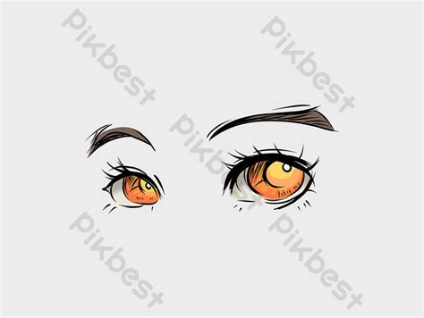 Orange Cartoon Eyes Creative Elements Png Images Psd Free Download