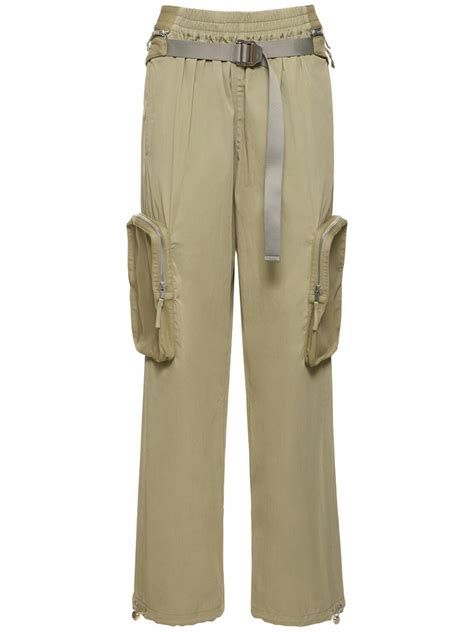 DION LEE Cotton Blend Wide Pants W Belt Bag Dion Lee