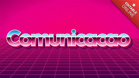 Comunicação Efeito Em Cores Retrô Gerador de efeitos de texto
