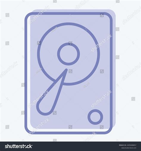 icon hardisk suitable computer components symbol stock vector royalty