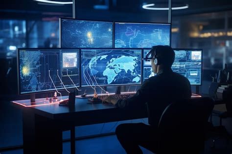 Premium Photo Senior It Professional Troubleshooting Network Generative Ai