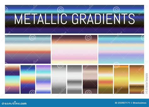 Gradient Metallic Shiny Wallpaper Element Vector Background Colorful Mesh Stock Vector