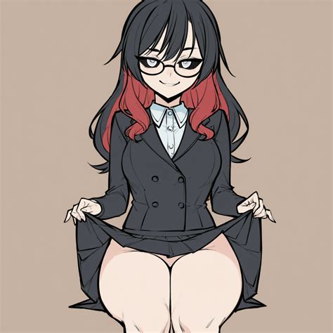 Rule 34 1girls Ai Generated Black Hair Black Sclera Black Skirt Black