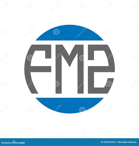 Fmz Letter Logo Design On White Background Fmz Creative Initials Circle Logo Concept Stock