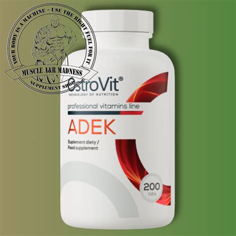 Ostrovit Vitamin Adek 200 Tabs Muscle And Madness Supplement Store