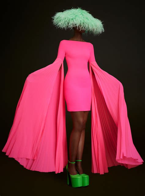 Solace London The Peyton Mini Dress In Ultra Pink