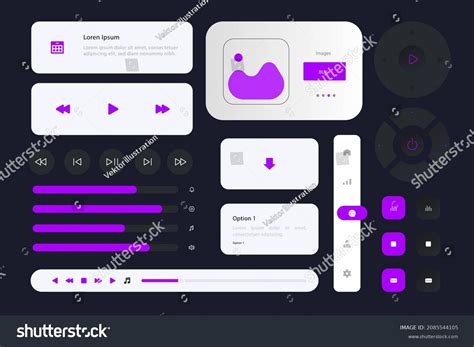 Ui Ux Kit Design Set Gui Stock Vector Royalty Free Shutterstock