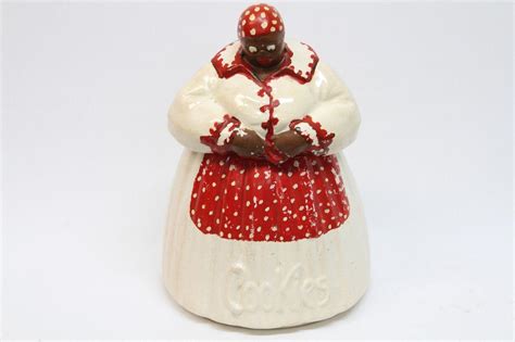 Vintage Mccoy Aunt Jemima Mammy Cookie Jar Black Americana 1940s