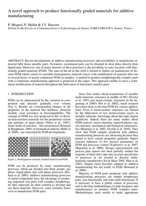 Pdf A Novel Approach To Produce Functionally Graded Materials For