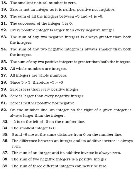 Class 6 Important Questions For Maths Integers Aglasem Schools