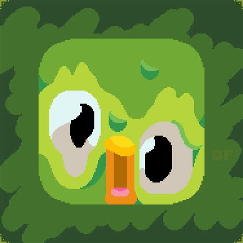 Melted Duolingo Artistcronosart99 Rpixelart