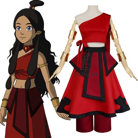 Anime Avatar The Last Airbender Katara Fire Nation Cosplay Costume