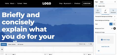 Creating Sticky And Transparent Advanced Headers Kadence WP Documentation