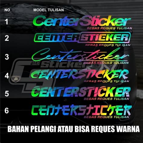 Jual Stiker Kaca Mobil Nama Custom Cutting Sticker Body Dan Kaca Mobil