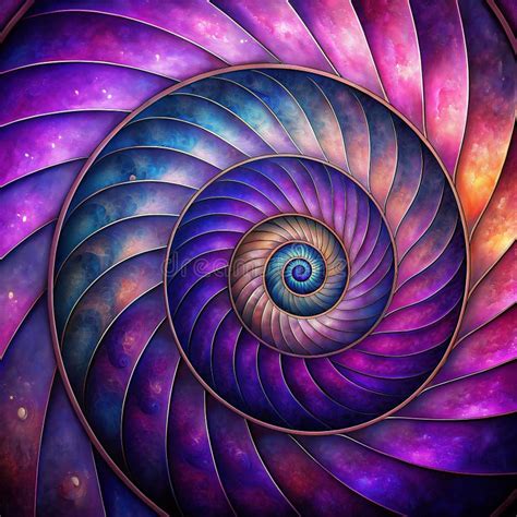 Purple And Blue Create A Mesmerizing Spiral That Resembles A Galaxy Or