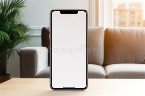 Minimalist Setup With A Phone And A Stylish Room Setting Stock Image