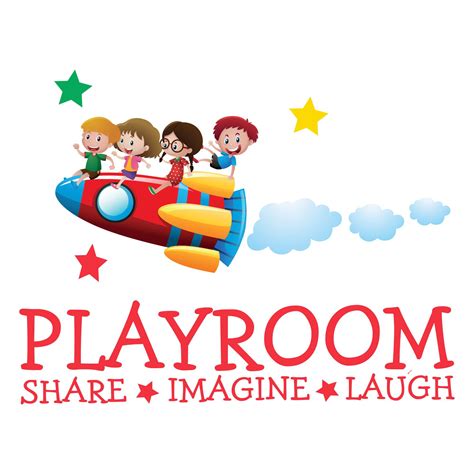 Playroom Share Imagine Laugh Lettering Wall Artwall Decal Decoration
