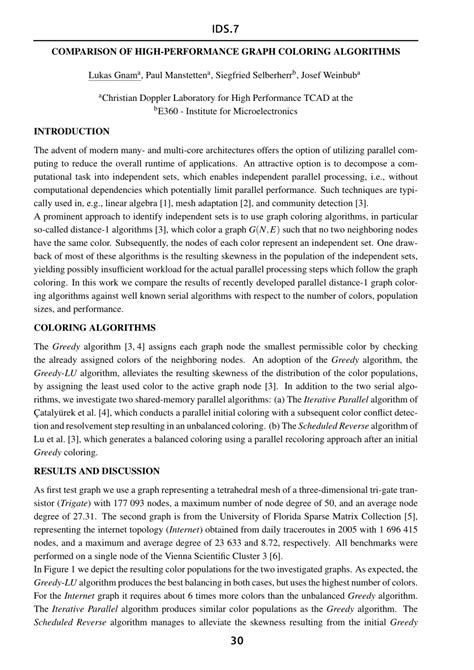 Pdf Comparison Of High Performance Graph Coloring Algorithms