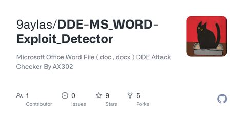 Github 9aylasdde Msword Exploitdetector Microsoft Office Word File Doc Docx Dde
