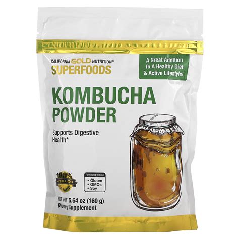 California Gold Nutrition Superfoods Kombucha Powder Unflavored 5