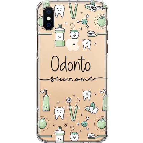 Capa Silicone NetCase Transparente Profissão Odonto Street Case
