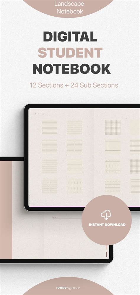 Realistic Digital Notebook Goodnotes Notebook Realistic Etsy
