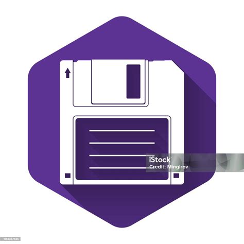 Disket Putih Untuk Ikon Penyimpanan Data Komputer Diisolasi Dengan