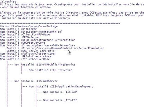 Server Core Installer Le Rôle Ad Ds Active Directory Domaine Services
