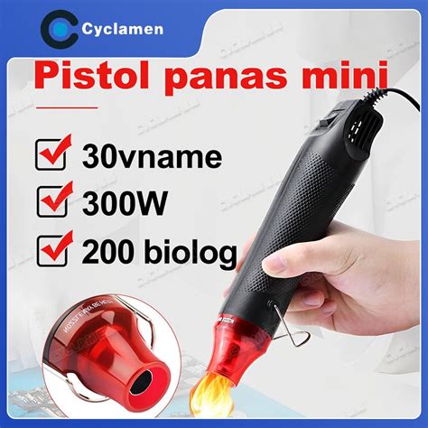 Jual Hot Gun Mini Heat Gun Electric Hot Air Vinyl 220V 300W Pistol Panas Udara Panas Elektrik