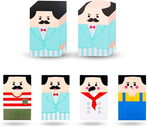 8pcs Cute Salaryman Erasers Bald Uncle Erasers Bulk Bald