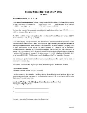 Fillable Online LCA Notice Fax Email Print PdfFiller