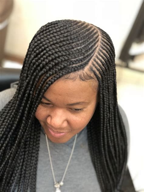 2 Layer Feed In Box Braids Boxbraids Cornrows