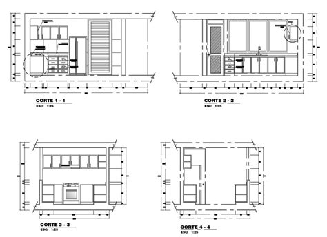 Kitchen Section Detail 2d View Cad Construction Block Autocad File Artofit