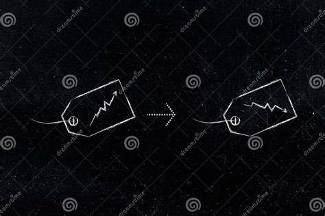 Price Tags With Arrow Going Up Then Down Reverse Inflation And Fix The