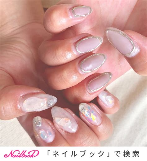 オールシーズンハンドワンカラーシースルーニュアンス おあげのネイルデザイン No5549796 ｜ネイルブック
