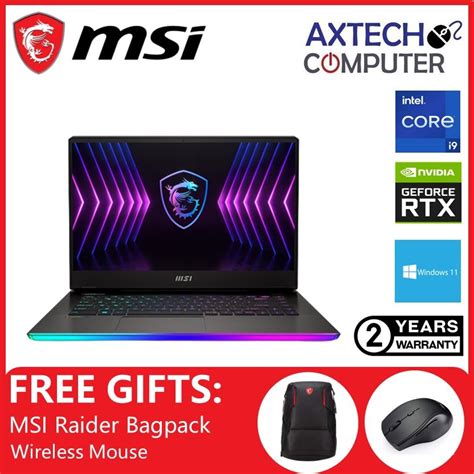 MSI Raider GE67HX 12UHS-205 15.6'' 240Hz OLED QHD Gaming Laptop ( I9 ...