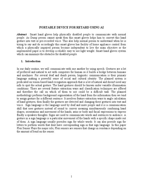 Portable Assistive Device For Deaf Dumb And Blind Using Ai Pdf