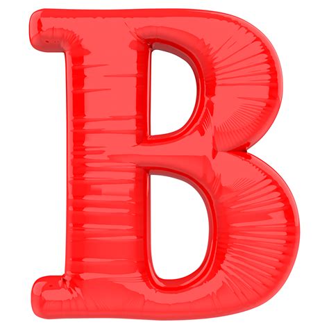 Letter B Red 3d Render 46301621 Png