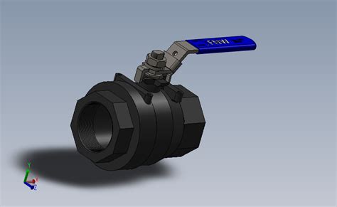 Fnw Fnw221am二片式内螺纹球阀solidworks 2011模型图纸下载 懒石网