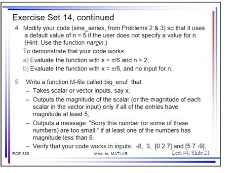 Exercise Set 14 Continued 4 Modify Your Code