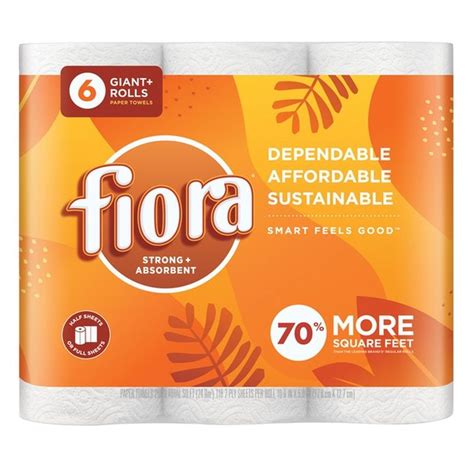 Fiora Paper Towel Giant Roll 6pk 6 Instacart