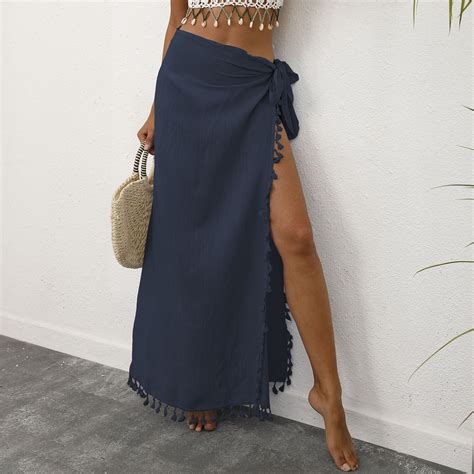 Qazqa Women Beach Batik Long Sarong Swimsuit Cover Up Wrap Skirt With