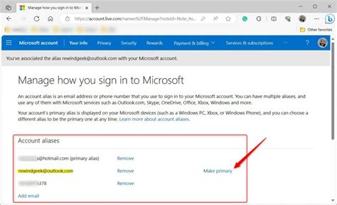How To Create Microsoft Account Aliases Geek Rewind