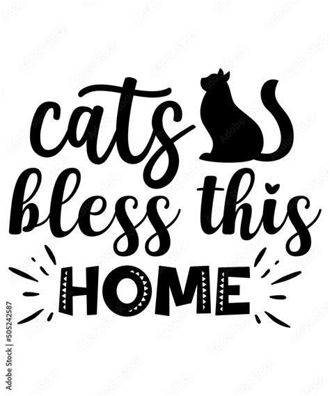 Cat Svg Bundle Cat Clipart Cat Silhouette Svg Meow Svg Bundle Cats