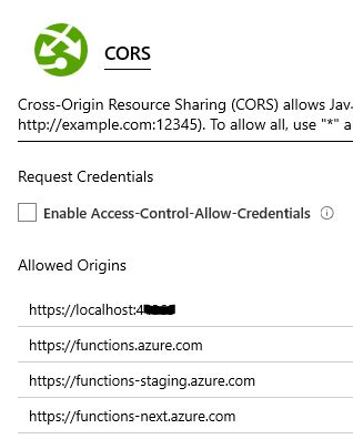 Cors Error Azure Functions With B C Blazor Stack Overflow