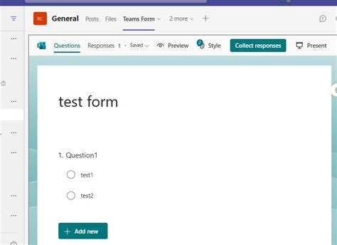 solved how to use teams form in flow power platform community