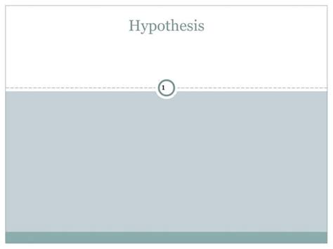Formulating Hypothesis In Nursing Research Ppt