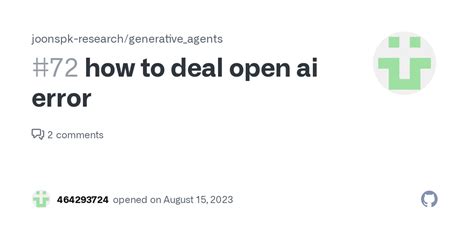 How To Deal Open Ai Error · Issue 72 · Joonspk Researchgenerative