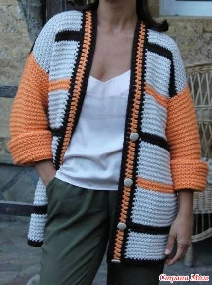 Вяжем из остатков пряжи 2 Crochet Jacket Cardigan Pattern Crochet Poncho Patterns